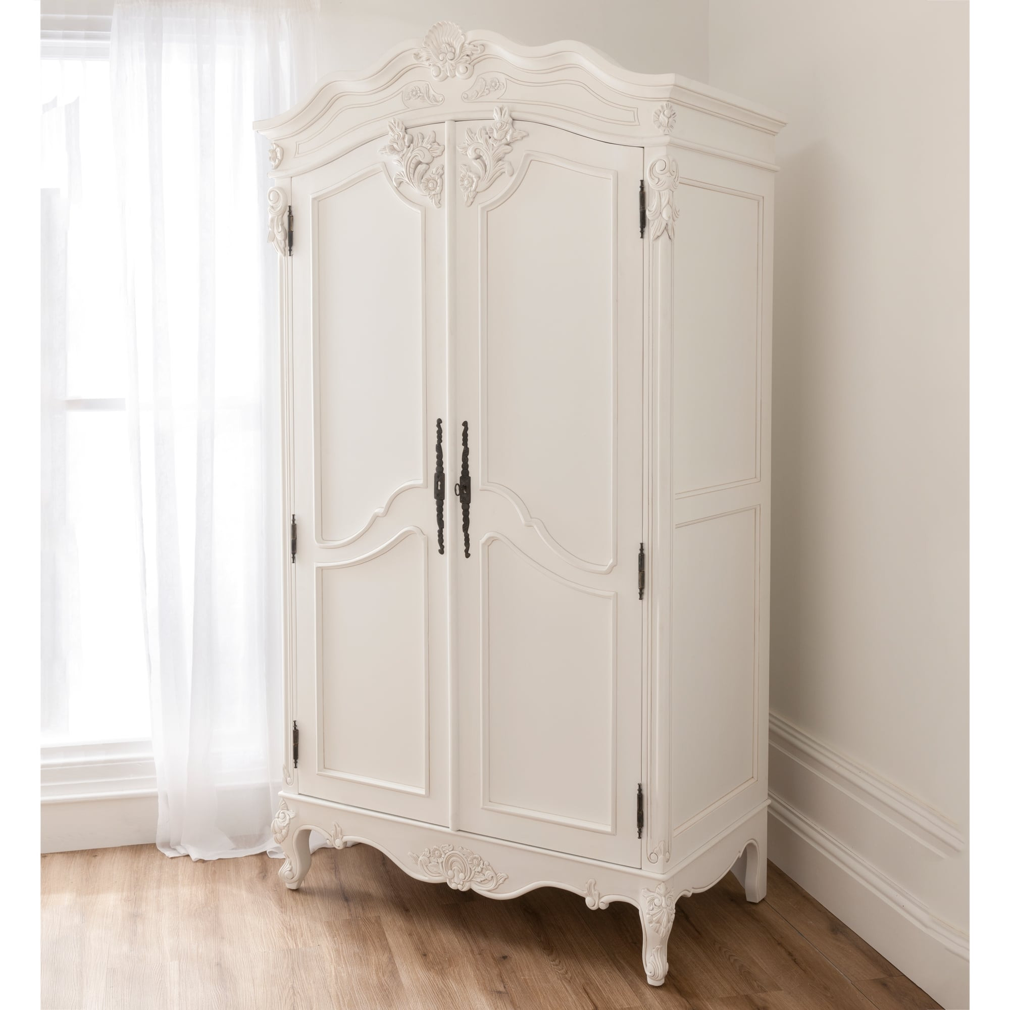Rococo Bed, Black Lacquer Finish, Baroque Bedroom Furniture
