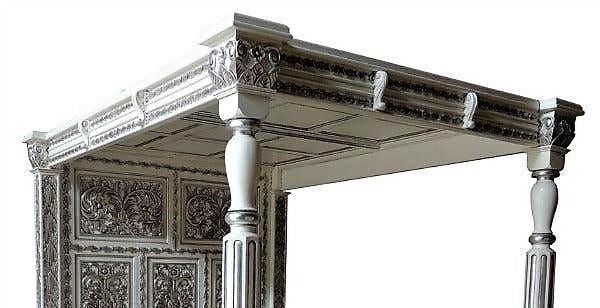 SILVER GOTHIC CANOPY BED