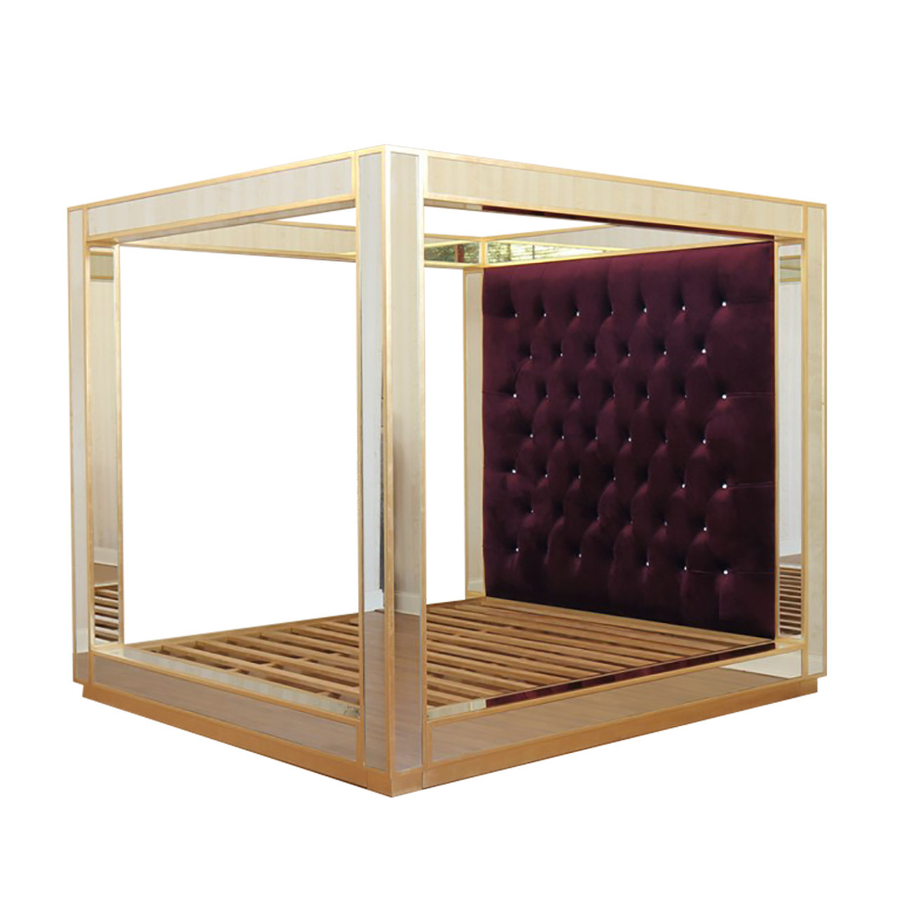 Mirrored Canopy Bed