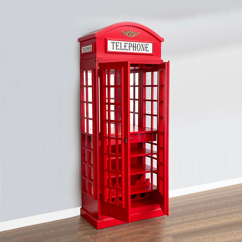 BT Telephone Box Drinks Cabinet Style Bar