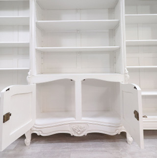 White Bookcase shabby chic decor', French Provincial Living Room