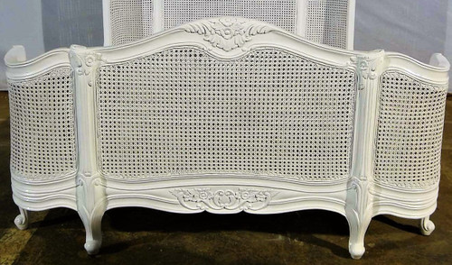 Wing Rattan Bed Frame - French Country Furniture USA