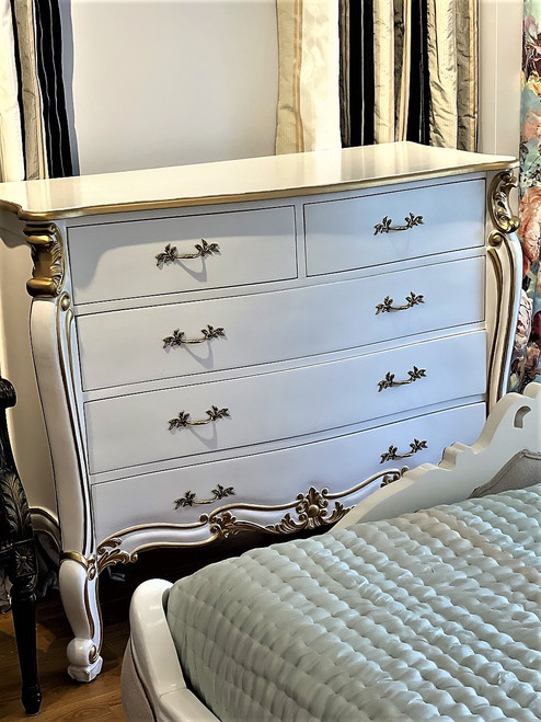 Rococo Bedroom Set Cream and Gold