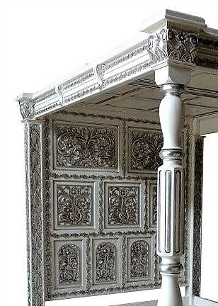 SILVER GOTHIC CANOPY BED