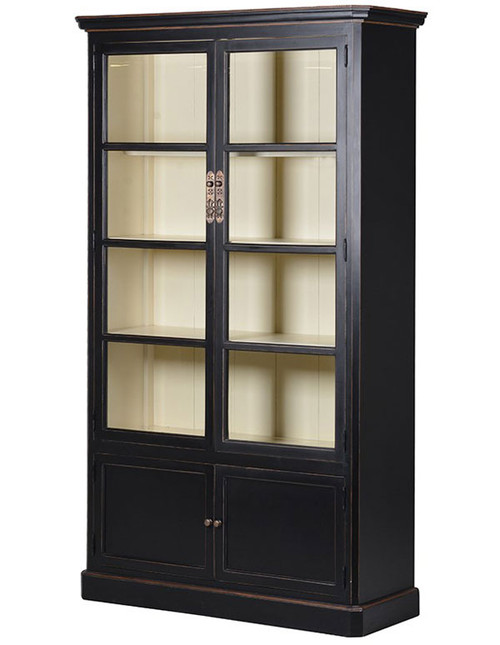 French Style Bookcase, Black Shabby Chic French Furniiture