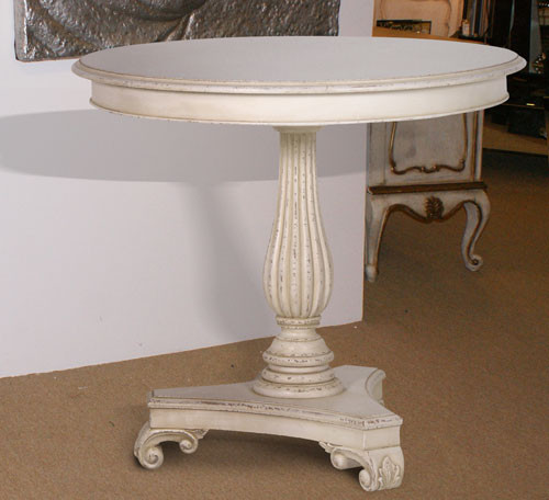 French Oval Dining table, Ivory