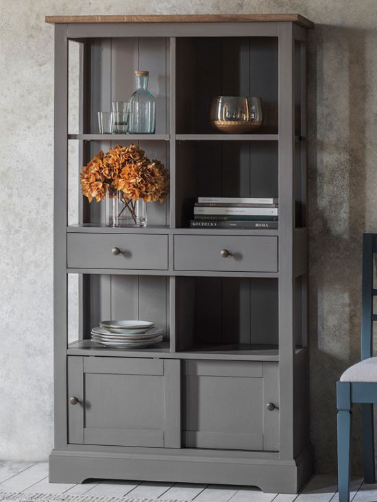 Grey Rustic Modern Bookcase