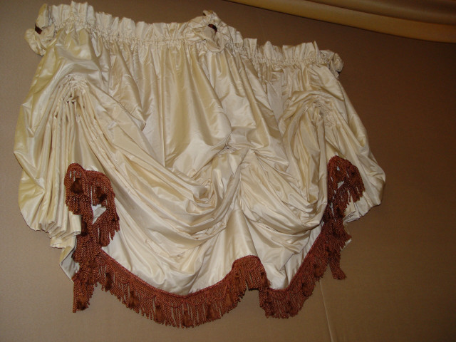 Soft Roman Shades and Cornice, Custom Roman Shades
