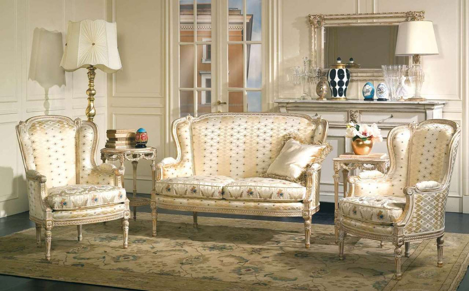 Living Room Set, Louis XVI Sofas & Chairs