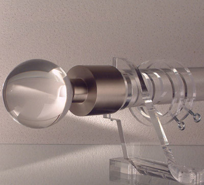 Lucite And Brass Curtain Rods, Acrylic Curtain Rods