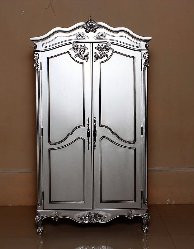 French Silver Armoire