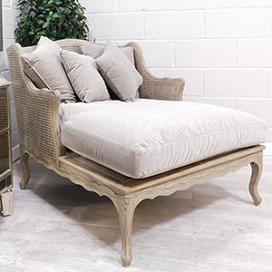 Rattan Chaise Lounge