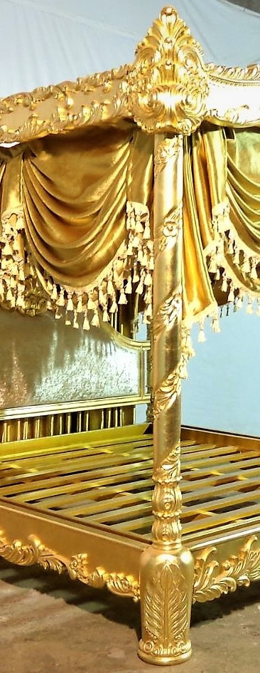 Gold Canopy Bed