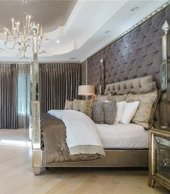 Mirrored Four Poster Bed, Luxury Mirrored Furniture