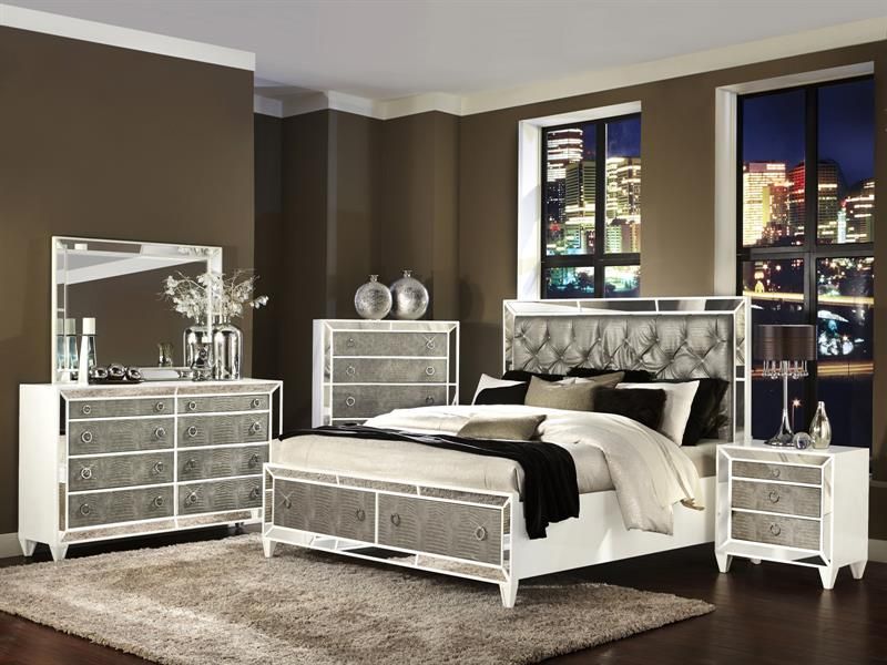 Crystal mirror bedroom set store