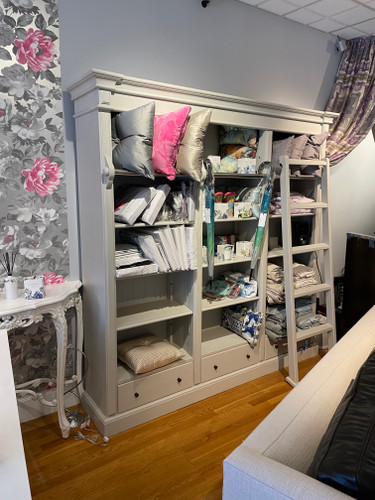 Grey Library Bookcase, French style