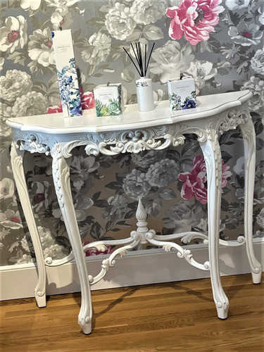 Provincial White Console Table
