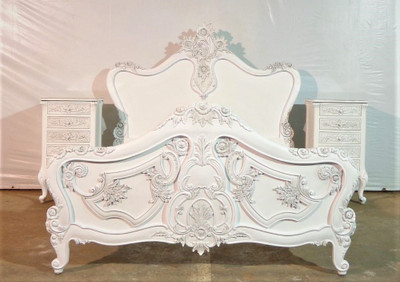 White Rococo Bedroom set USA