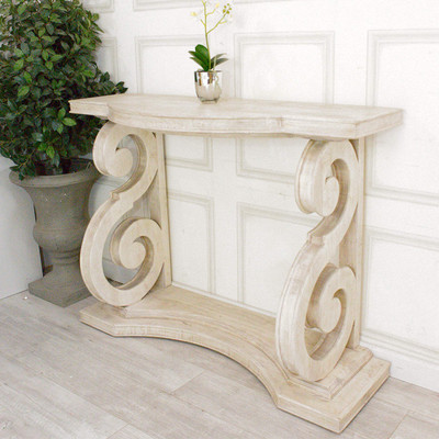 WHITEWASH HALLWAY CONSOLE TABLE