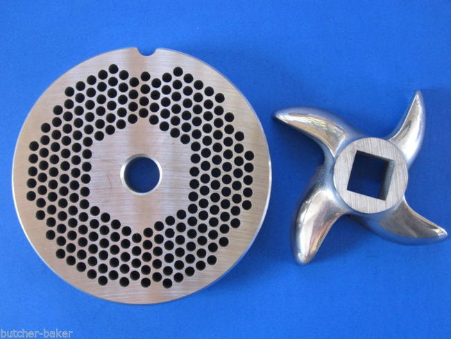 #22 x 1/8" hole STAINLESS Meat Grinding Grinder Plate disc & Cutter ...