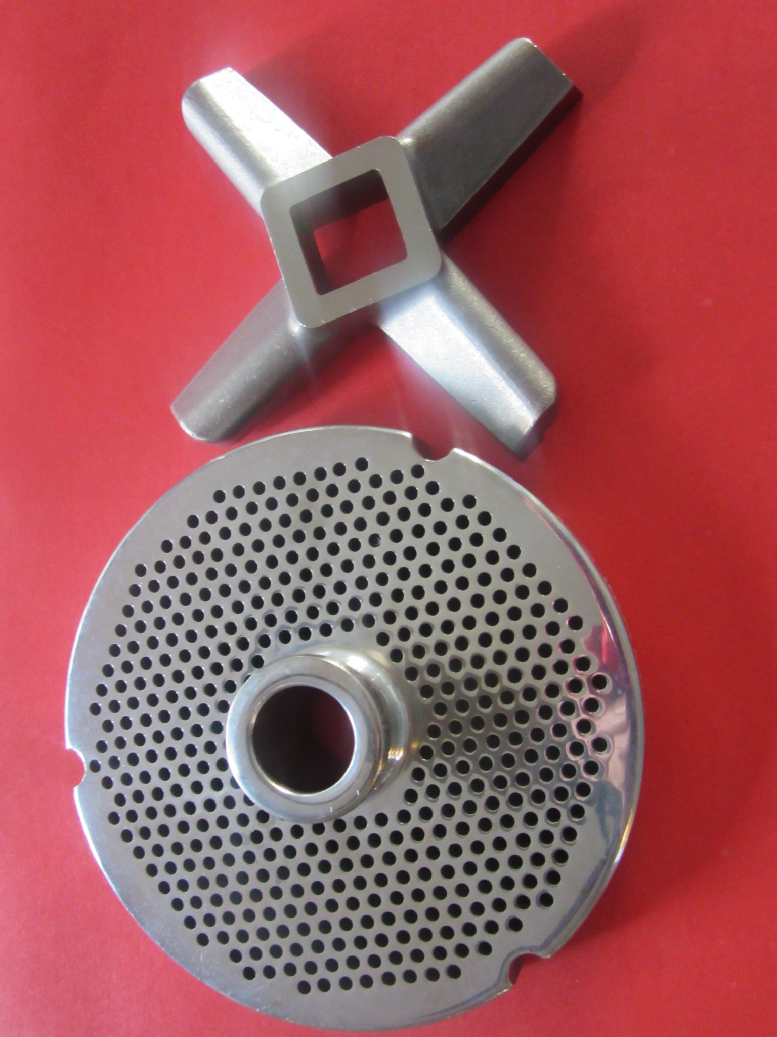 #42 x 1/8" (3mm) FINE GRIND MEAT w/HUB Meat Grinder Plate AND HEAVY ...