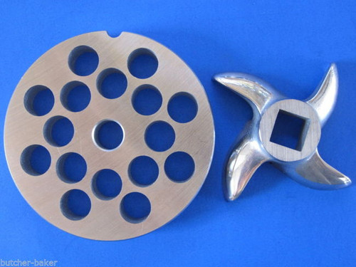 #22 x 1/2" hole STAINLESS Meat Grinding Grinder Plate disc & Cutter ...