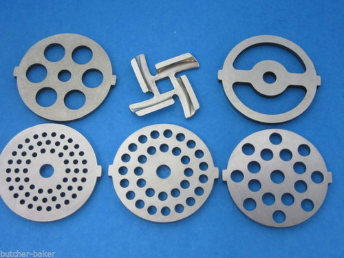 6 pc. SET Meat Grinder plate disc and knife for electric Rival Sunmile ...