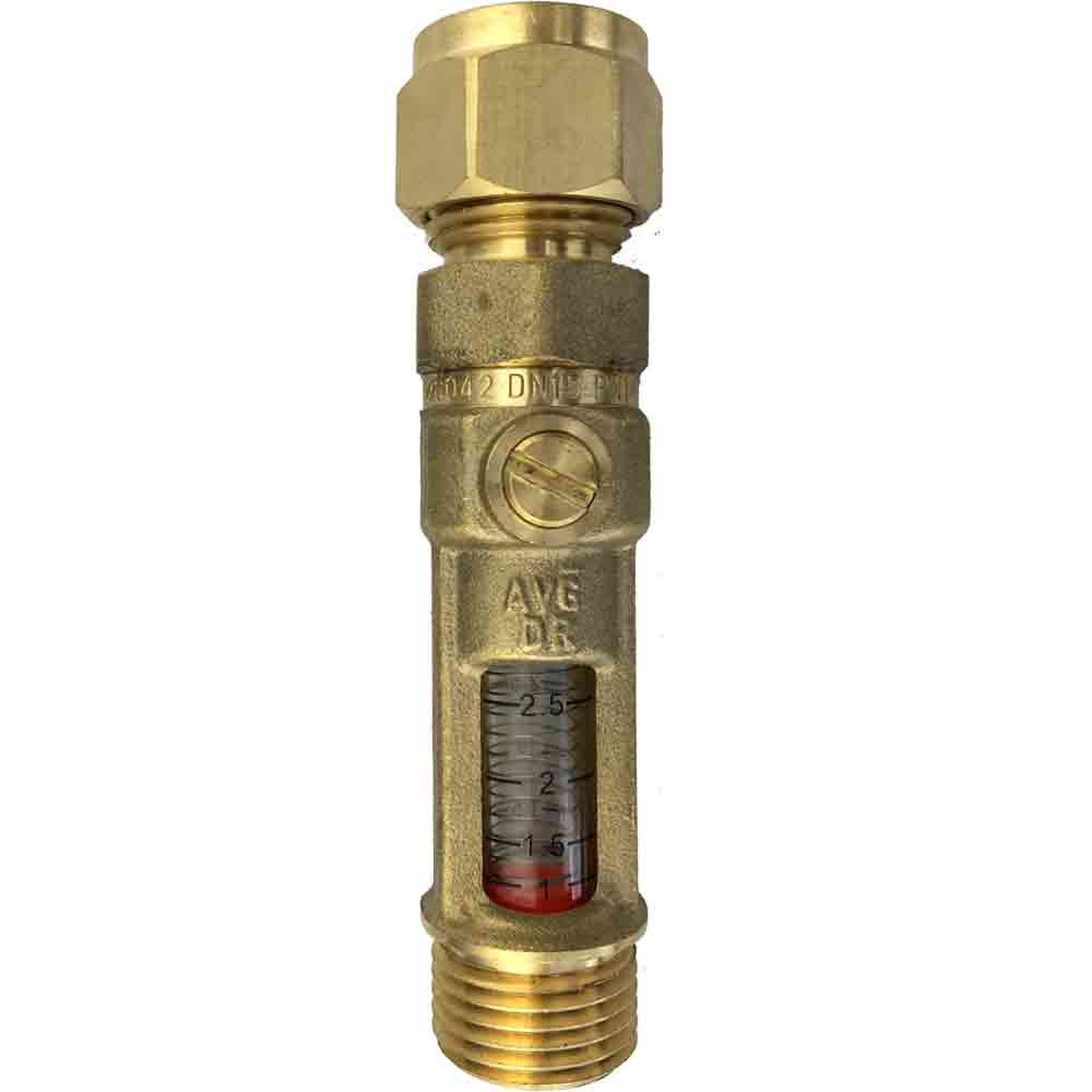 Solar Hot Water System Flow Meter 15mm 1/2" 1-2.5L/min AVG