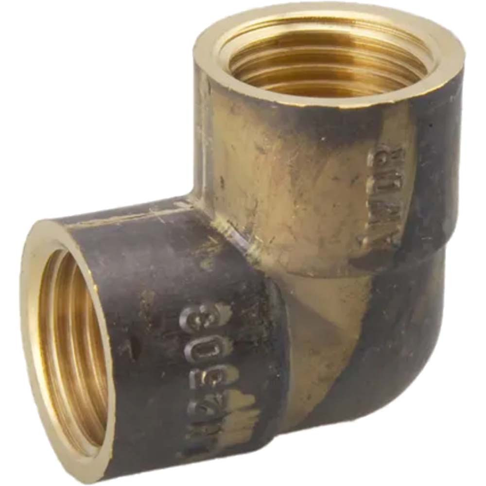 Screwed DR Brass Female Elbow 50mm BSP Watermarked PN. AW556