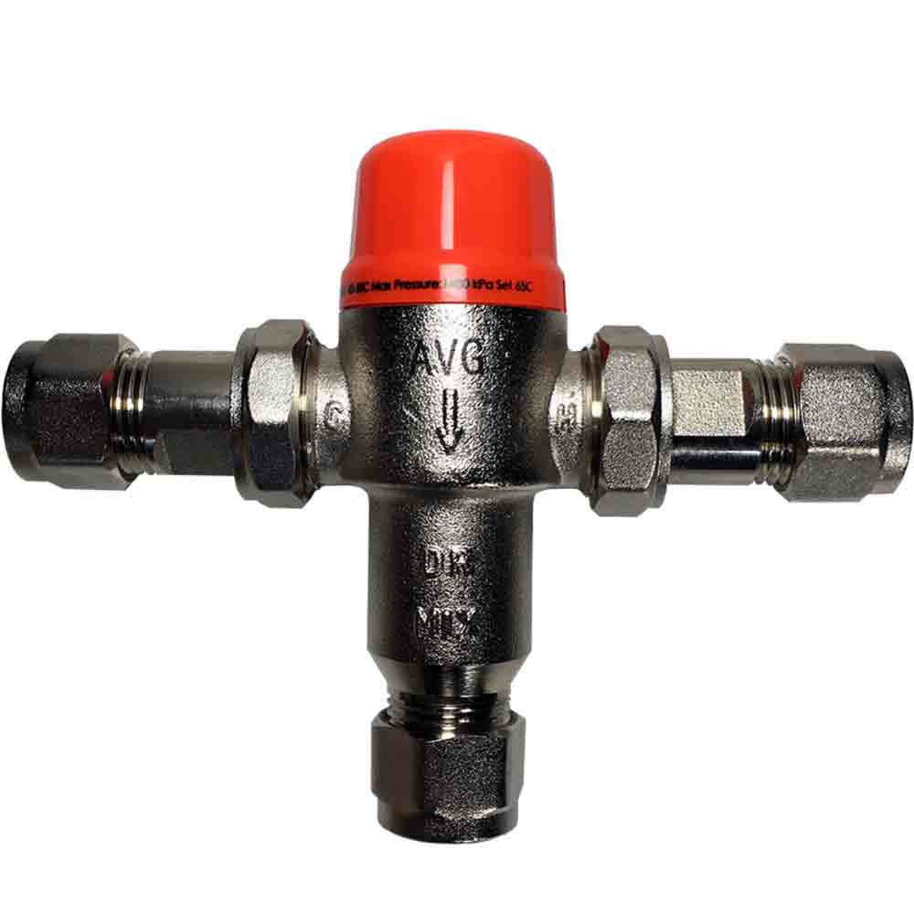 AVG TEMPERING VALVE 15mm with insulation (for storage HWS)