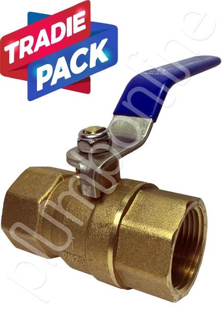 Ball Valve DR Brass 4 x 32mm FxF Full Bore Lever Handle