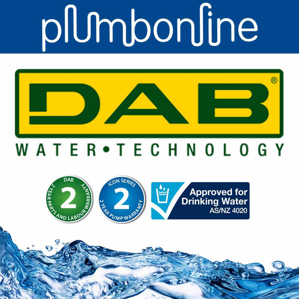 DAB Jetcom 102 Pressure Pump Surface Mounted with Automatic pump controller 2.2 BAR WHI ...