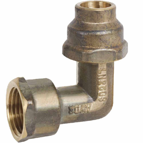 Flared Compression Elbow DR Brass 32 FI x 32 C Watermarked PN. AW233