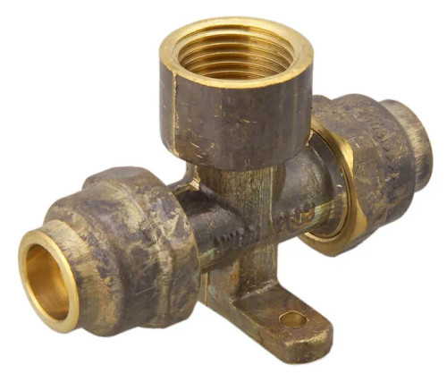Flared Compression Tee Double Union Lugged Brass 15C x 15C x 15FI ...