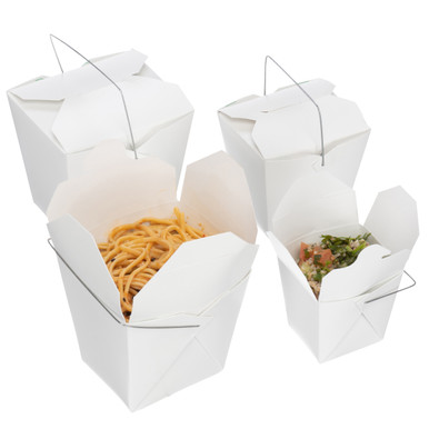 White Take Out Boxes - US Creative Bag
