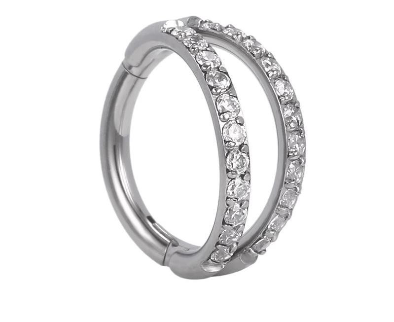 G23 titanium 20g two side Hinged Segment Nose Hoop