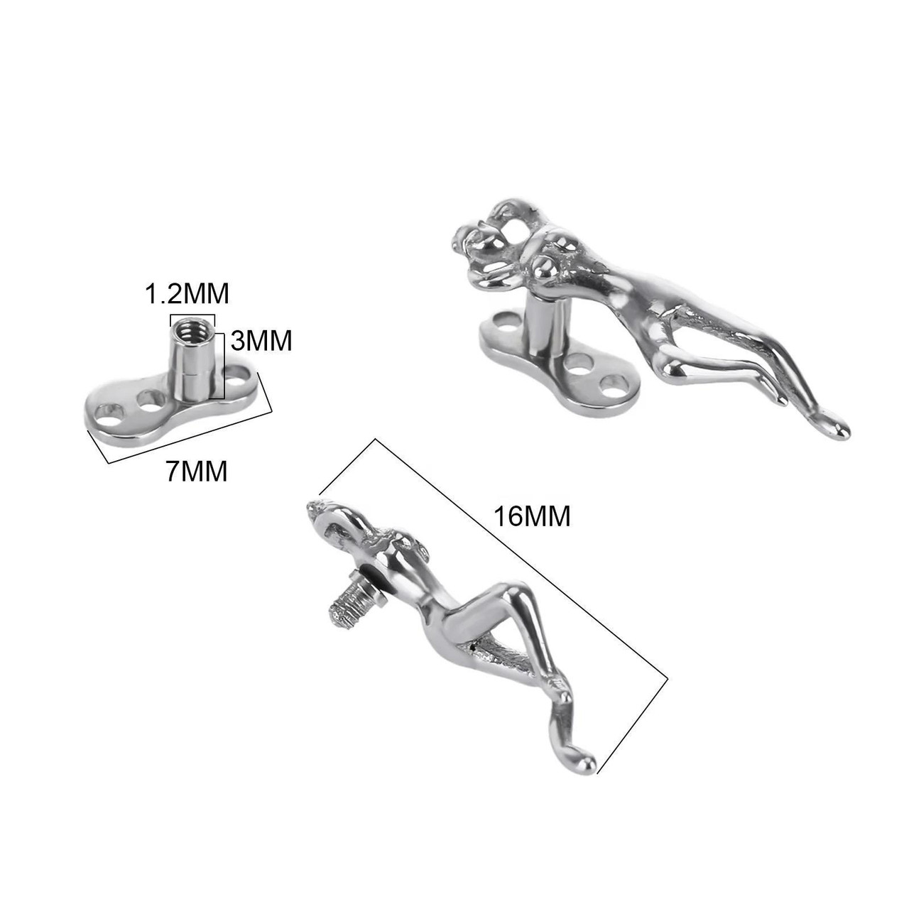 Steel Sexy Body Surface Dermal Anchor Piercing - YoniDa’Punani
