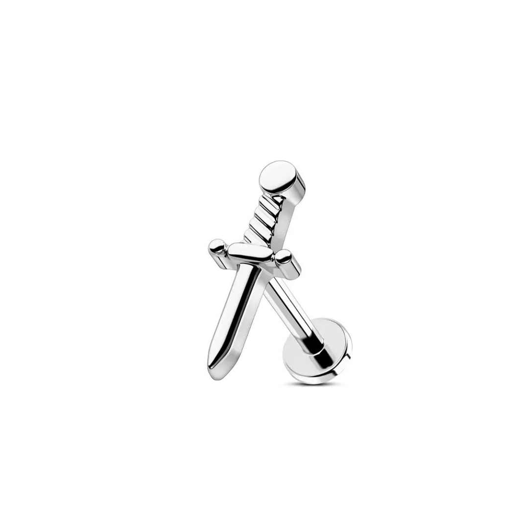 Sharp Blade Titanium Labret Stud - YoniDa’Punani