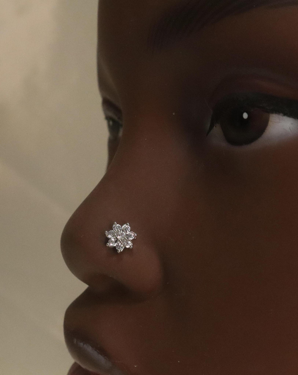 Spiral Flower Nose Stud Gem Piercing - YoniDa’Punani