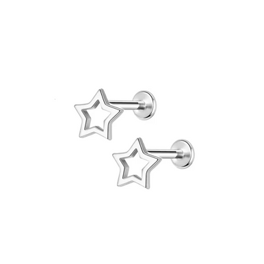 Stellar Star Titanium Lip Piercing - YoniDa’Punani