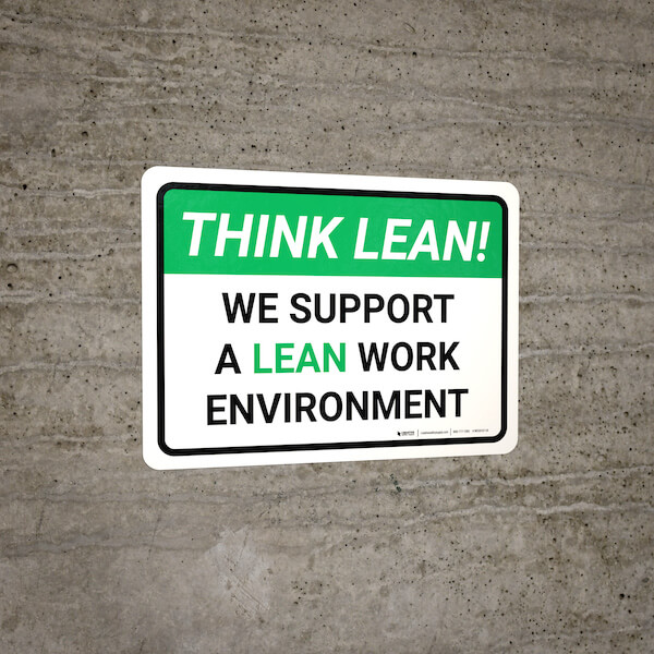 Think Lean: Work Environment Landscape - Wall Sign | Creative Safety Supply