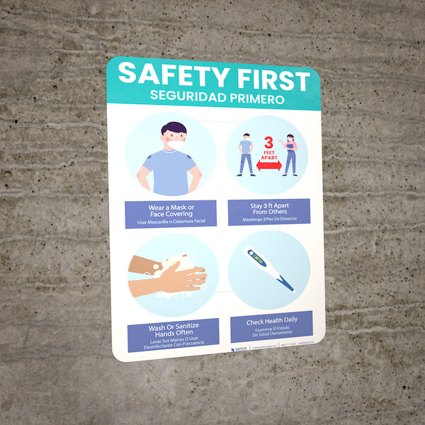 Safety First: Wear a Mask, 3ft Social Distancing, Wash Hands, and Check ...