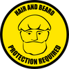 Hair and Beard Protection Required Floor Sign Version 1