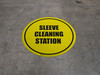 Sleeve Cleaning Station Floor Sign