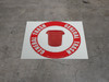 General Trash (Red) Floor Sign