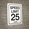 Speed Limit 25 kmh - Wall Sign