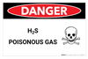 Danger: H2S Poisonous Gas (Hydrogen Sulfide) - Wall Sign | Creative ...
