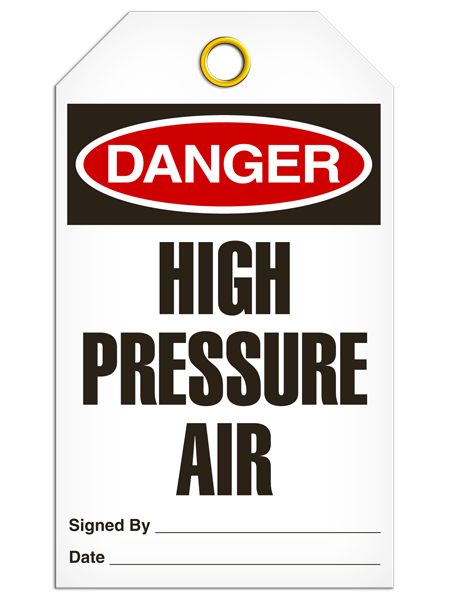 Danger High Pressure Tags