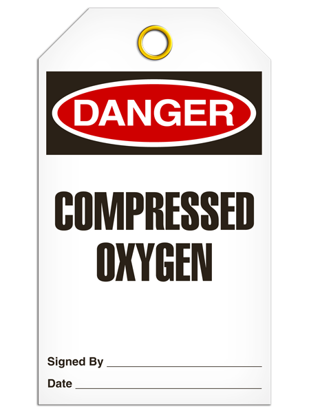 Danger Comp Oxygen Tags | Creative Safety Supply