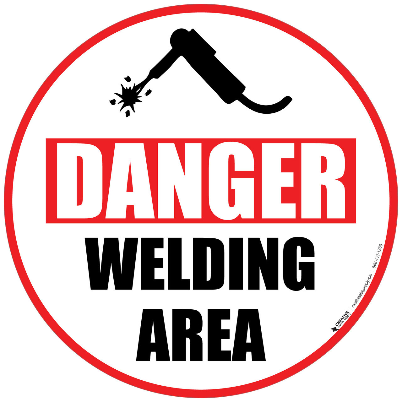 Danger Welding Area Floor Sign